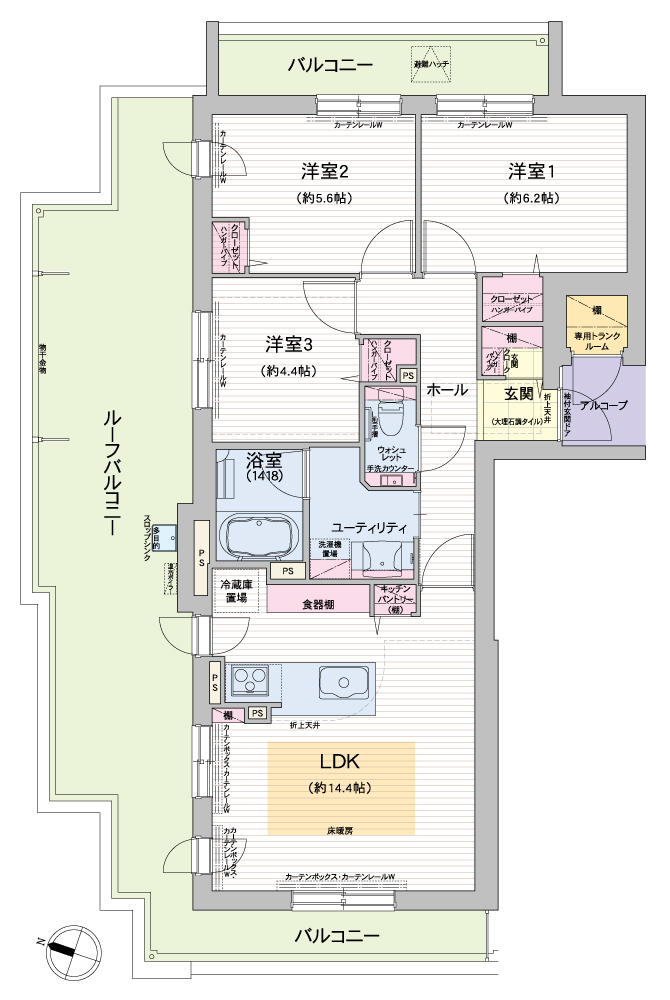 【ホームズ】間取り・タイプ一覧 - グランファーレ真駒内グランフォレスト新築マンションの物件情報