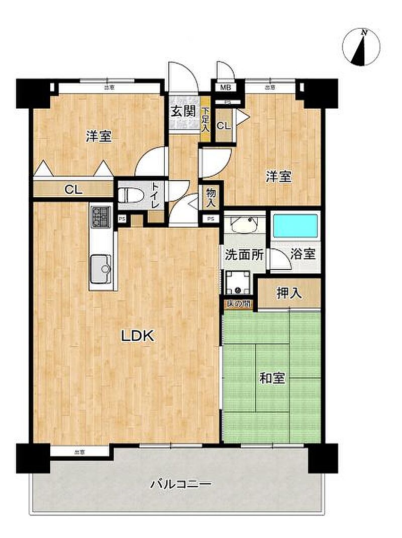 JGMベリチュード箱崎セカンドステージ|13階|69.99m2|3LDK|2,350万円